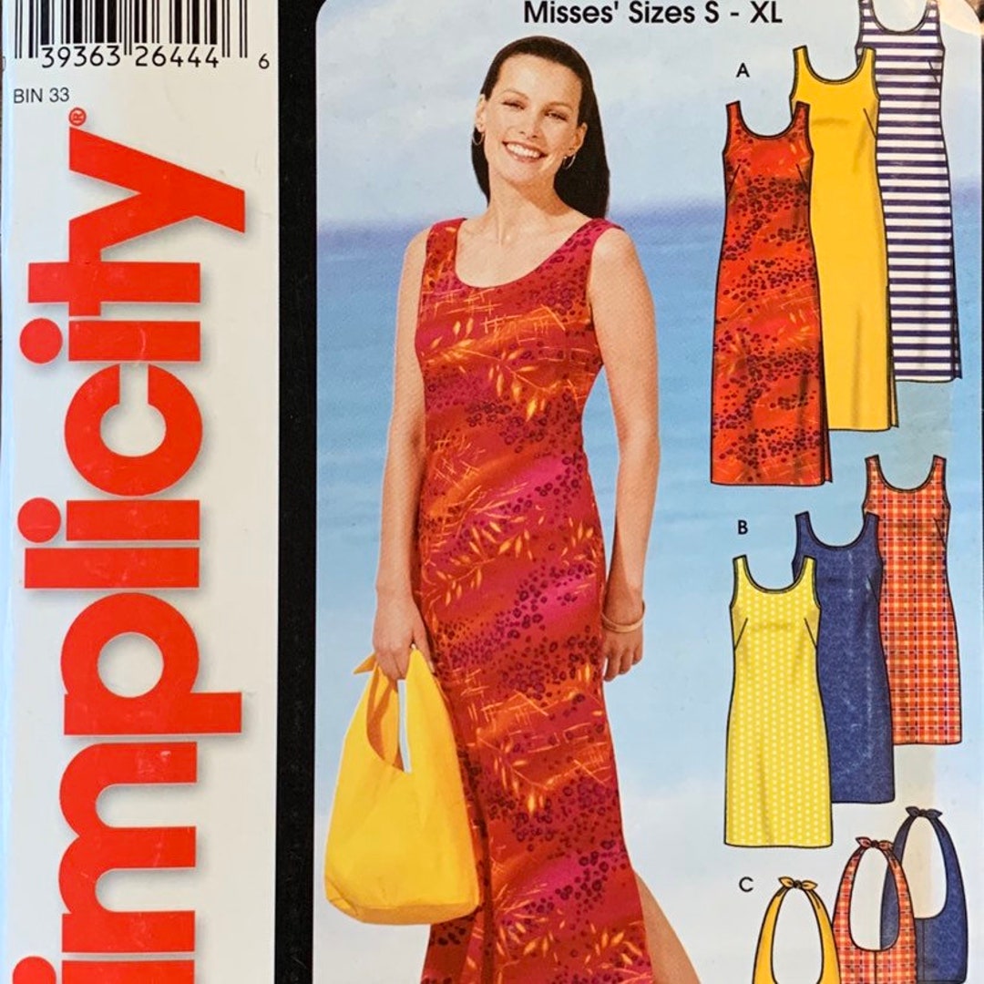 Easy Pullover Dress Pattern, Simplicity 5628, UNCUT - Etsy