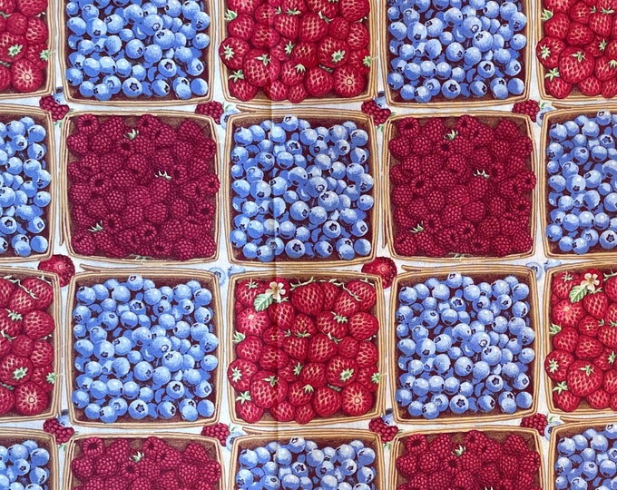 Vintage Apples Cotton Fabric, Berry, Fruit - Etsy