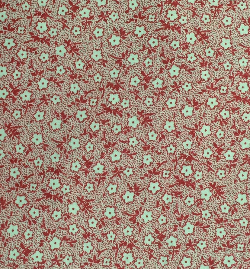 100% Cotton Red and White Calico Fabric Quilters Calico | Etsy
