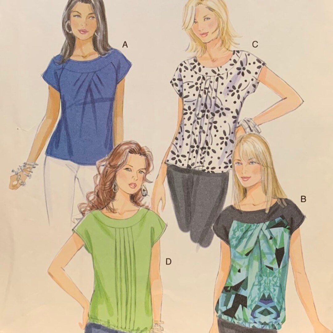 Easy Loose Fitting Blouse Pattern, Pull Over, Butterick 5610, UNCUT - Etsy