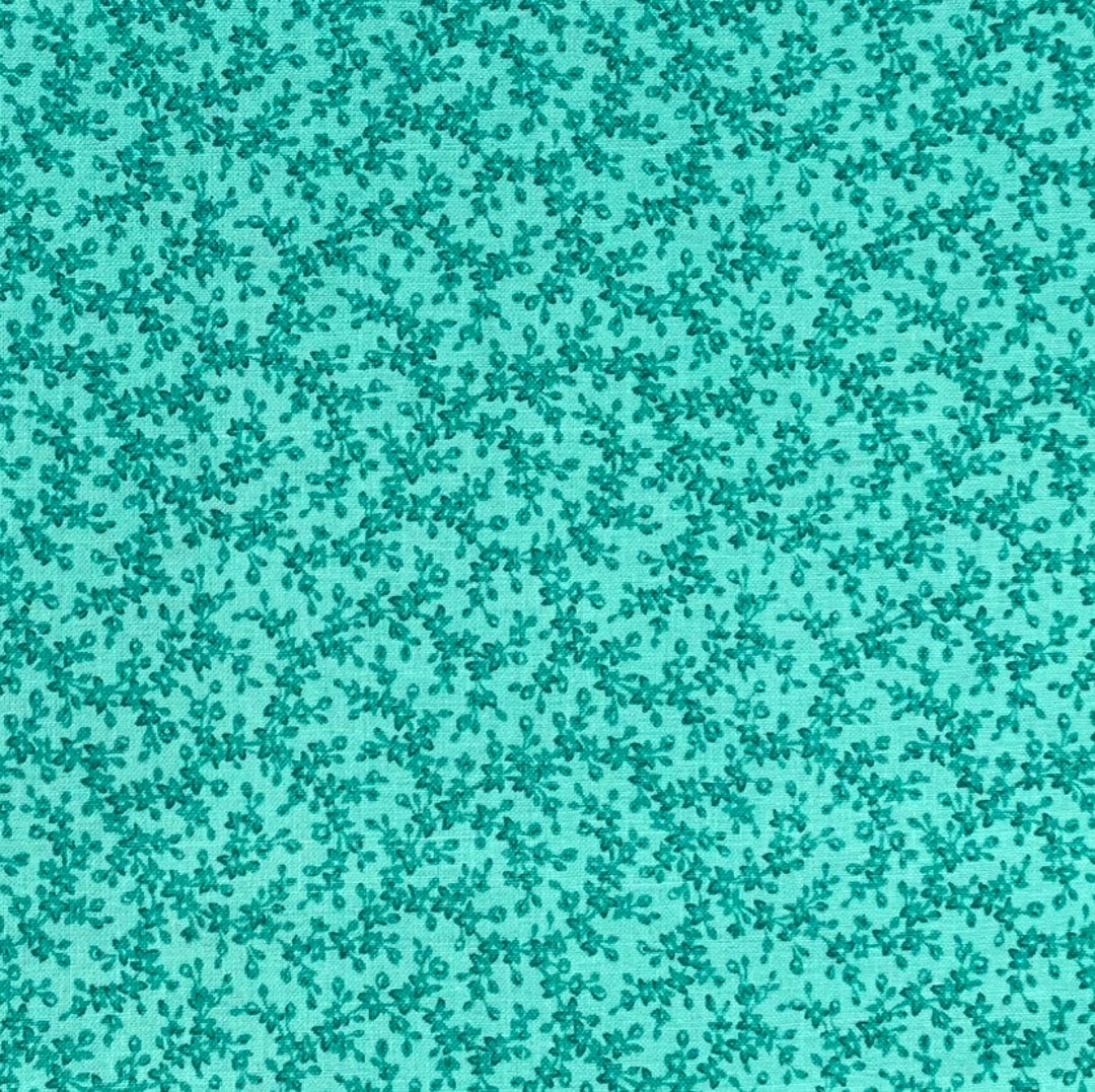 Vintage Green Calico Cotton Fabric - Etsy