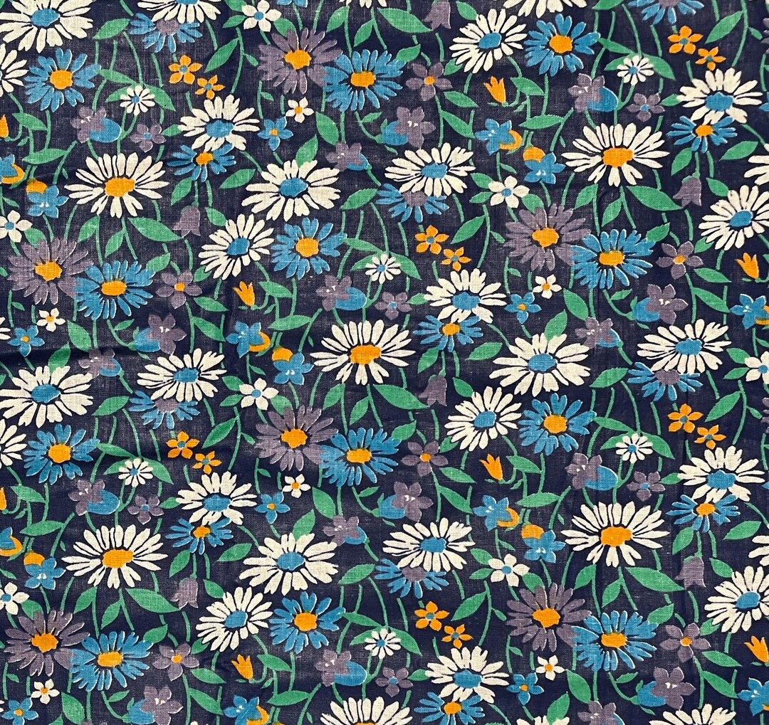 Vintage Beautiful Wildflower Cotton Fabric, Flower Garden - Etsy