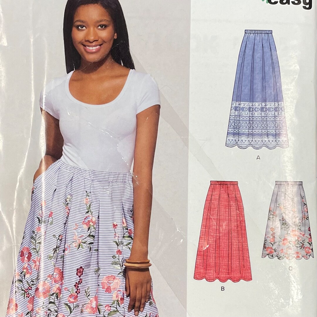 Easy Pull on Skirt Pattern, New Look 6605, UNCUT - Etsy