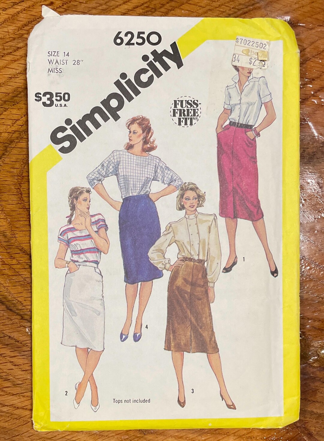 Easy Slim Skirt Pattern, Simplicity 6250, UNCUT - Etsy