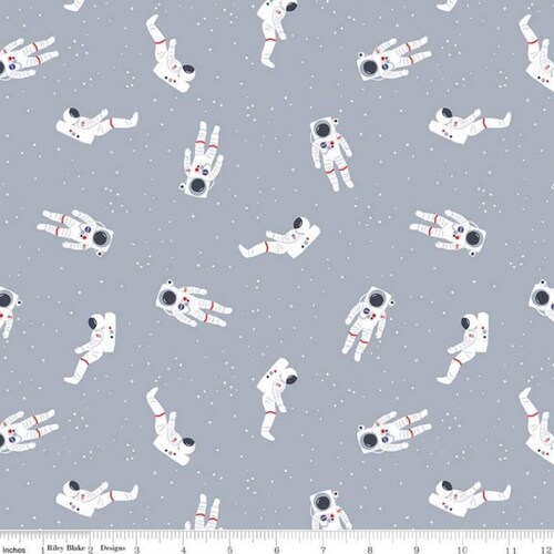 Astronauts in Space Fabric Out of This World With Nasa Riley - Etsy