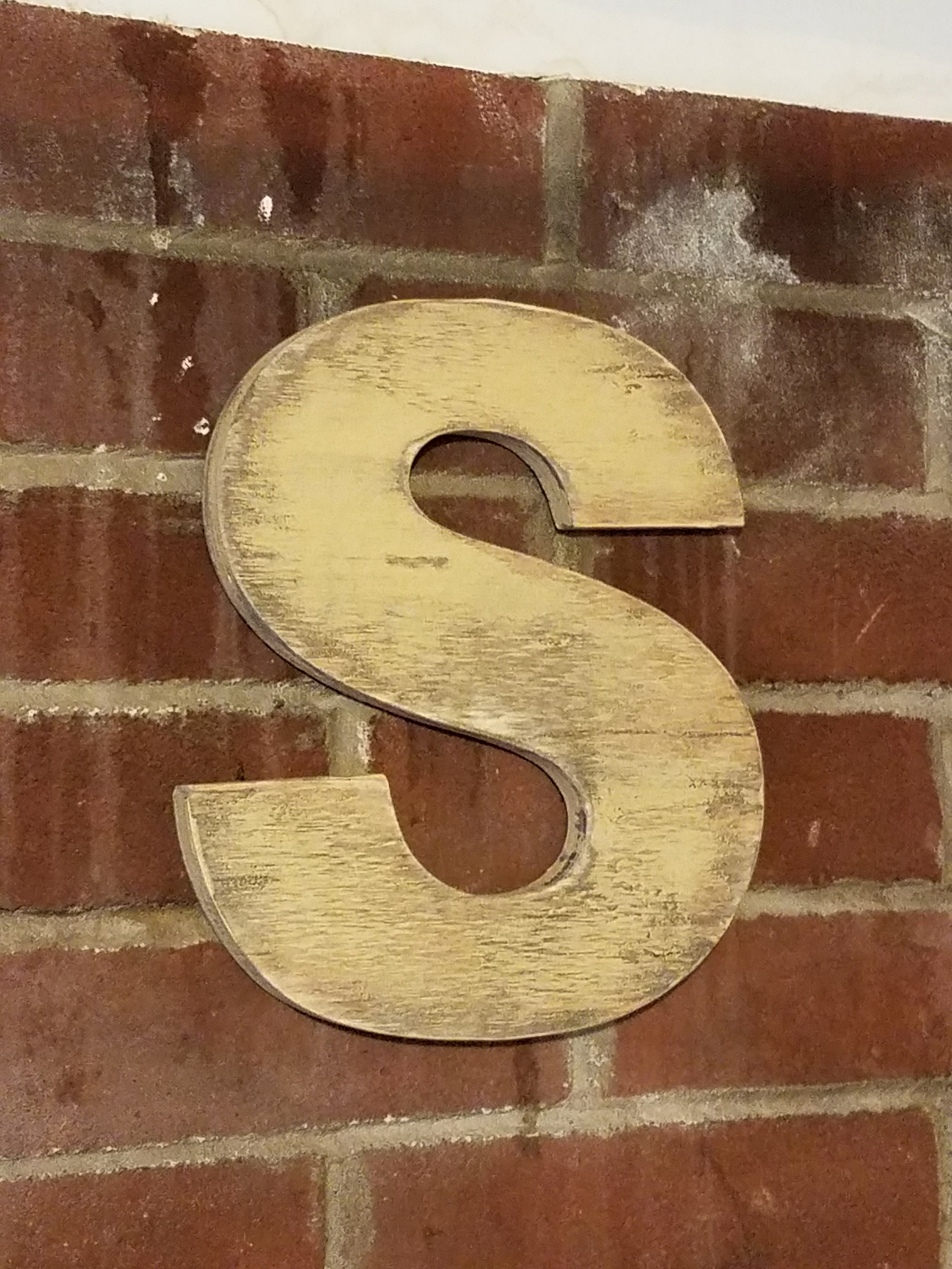 Wooden Letter Distressed Any Letter Many Colors 12 inch | Etsy