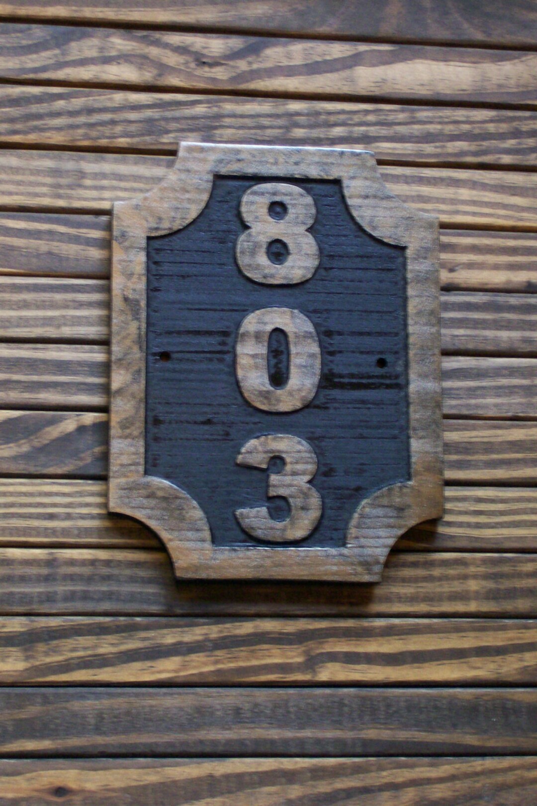 Custom Carved Sign Address Plaque Wood, Hand Painted Brass Finish - Etsy
