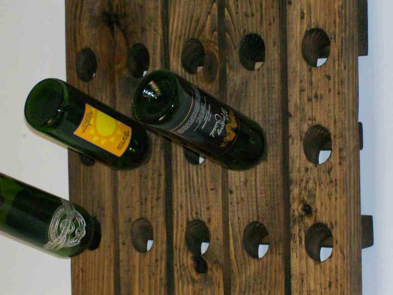 Rustic Wood Wine Rack - Etsy