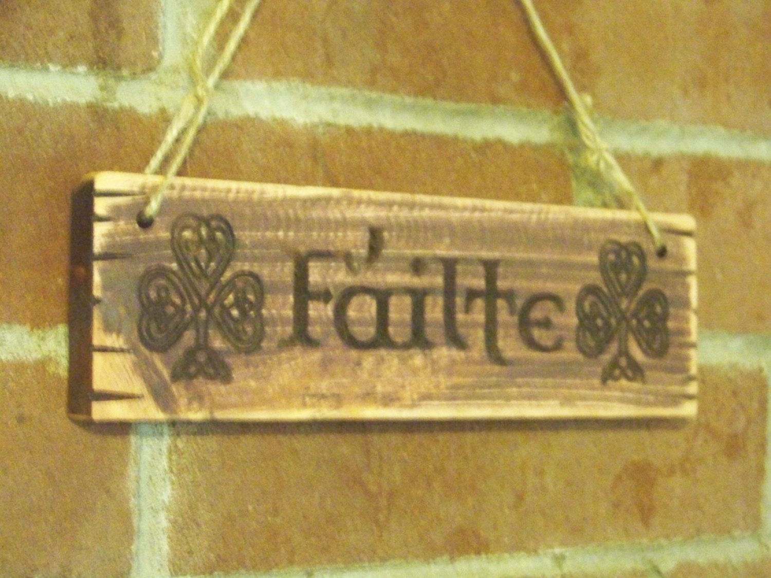 Carved Failte Sign Free Shipping Gaelic Celtic Distressed | Etsy