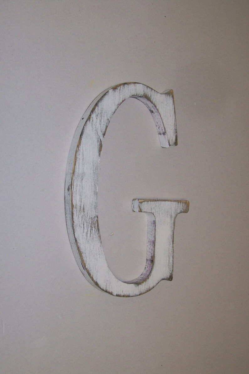 12-inch Distressed Wood Letter C G or ANY Letter Wall Hanging | Etsy