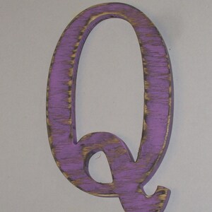 Wood Letter "q" 12-inch Distressed Letter Wall Hanging Monogram Initial ...