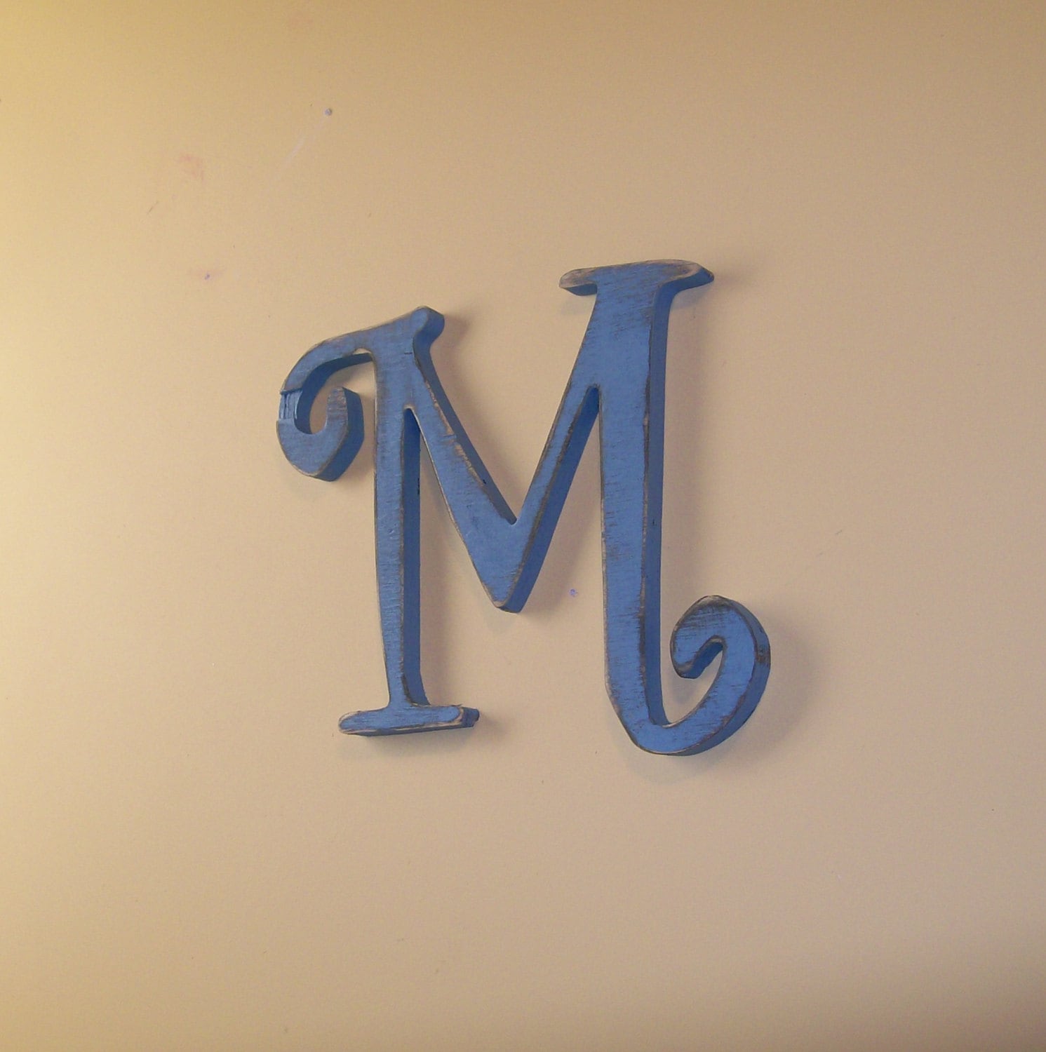 Fancy Wood Letter M Distressed 12 Inch Rustic Wall Decor Choice of ...