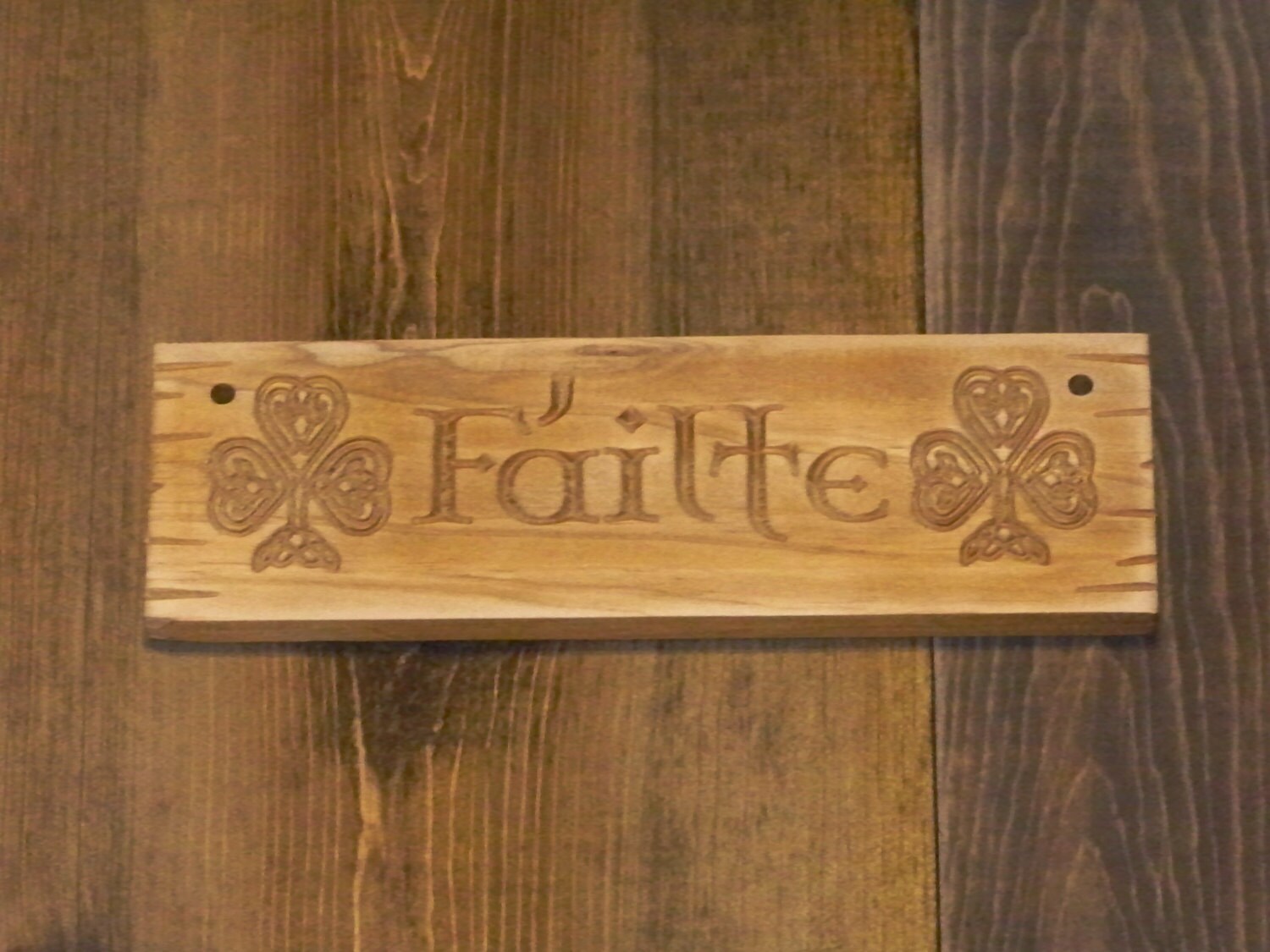 Failte Sign Carved Free Shipping Gaelic Distressed Wood - Etsy Canada