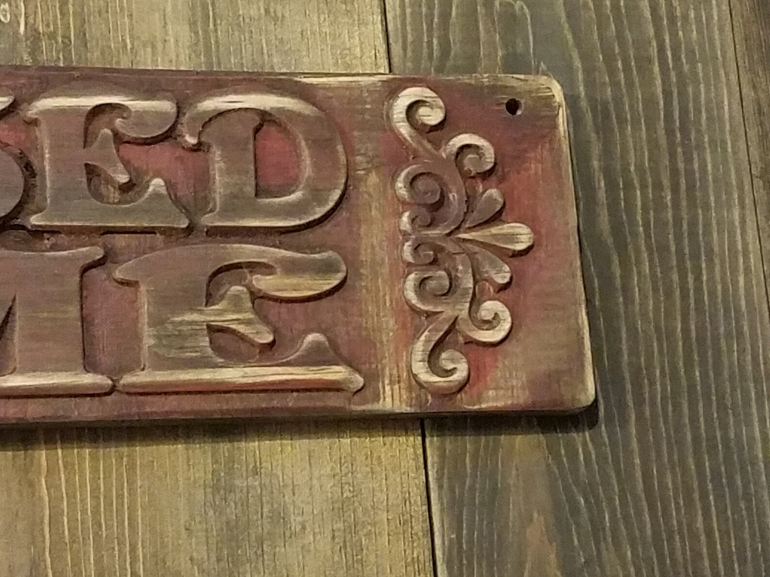 Blessed Home Sign Carved Wood Distressed Faded Shabby Sign - Etsy