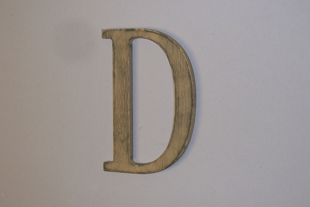 Initial Distressed Wood Letter D 12-inch Initial Choice of Letter and ...