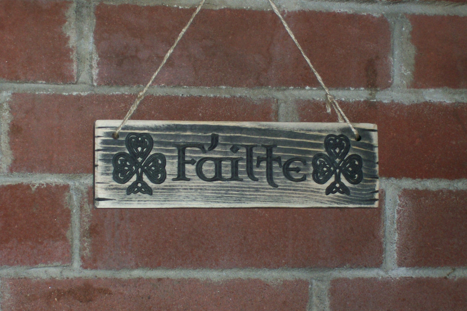 Failte Sign Free Shipping Carved Gaelic Distressed Wood - Etsy
