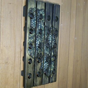 Wood Wine Rack With Bas Relief Carved Grapevines. One of a Kind! - Etsy