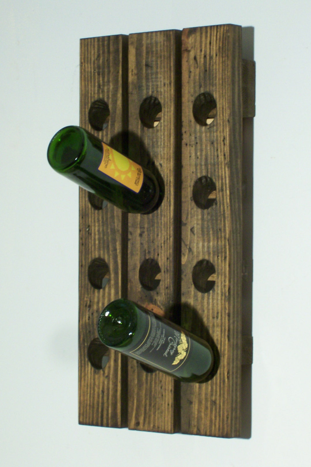 Vineyard Decor Sommelier Riddling Rack Distressed Wood Antique Style 12 ...