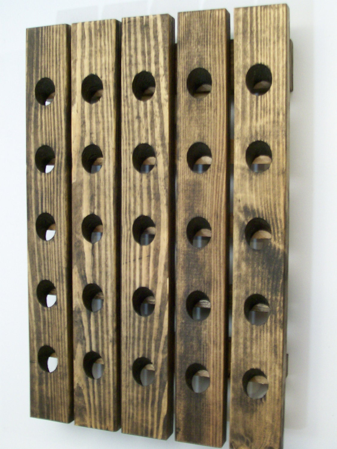 Riddling Wine Rack Handcrafted Wood Wall Hanging - Etsy