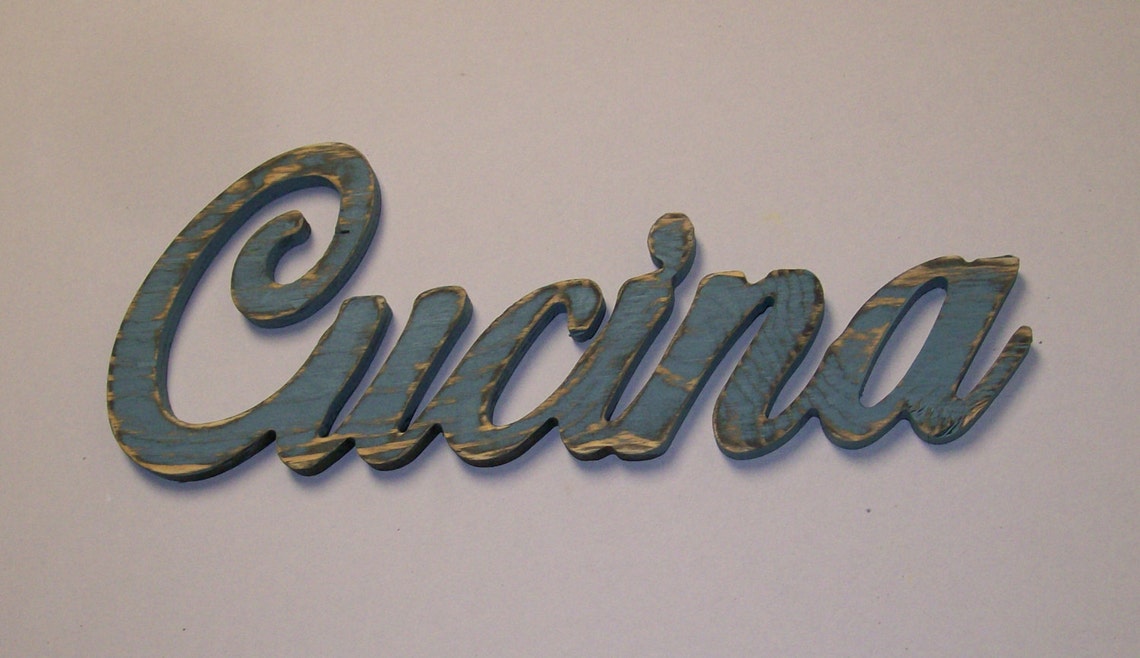 Cucina Sign Wood Kitchen Decor Shabby Distressed Wood - Etsy