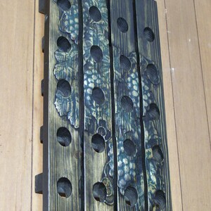 Wood Wine Rack With Bas Relief Carved Grapevines. One of a Kind! - Etsy