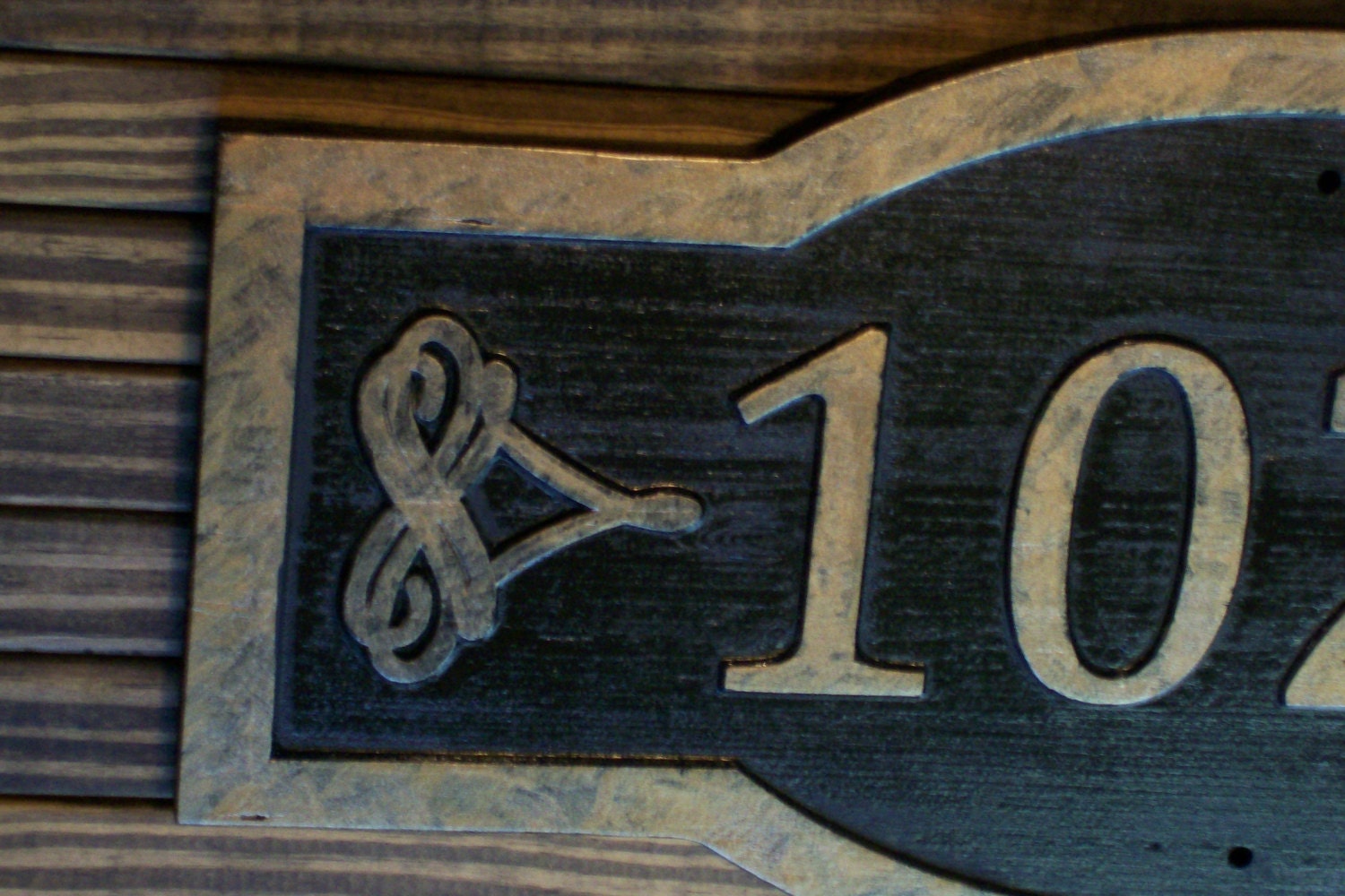 Carved Address Sign Large Antique Brass Finished Wood Custom Plaque - Etsy