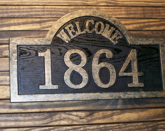 Welcome Sign, Welcome Address Sign, Outdoor House Number Sign ...
