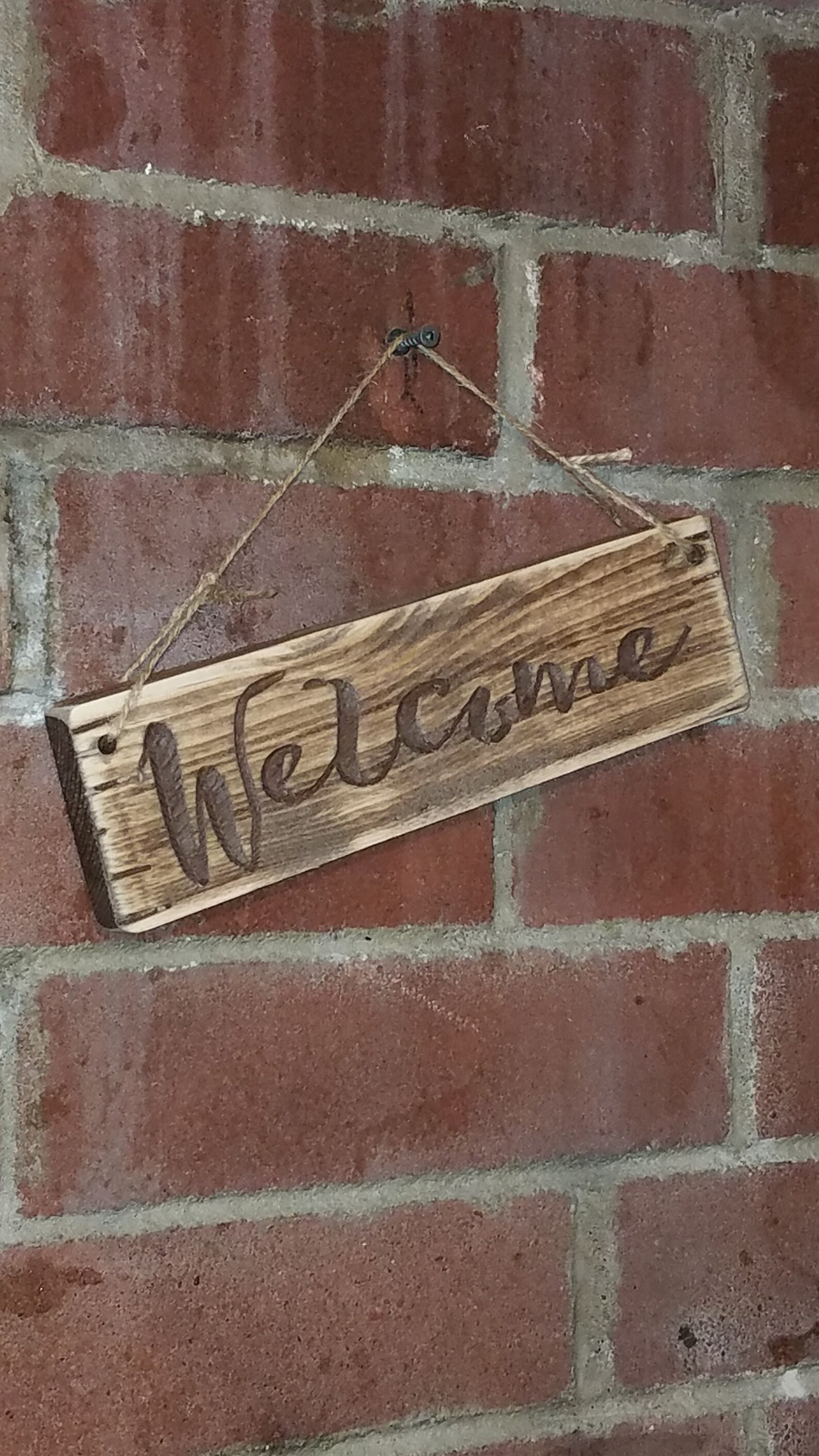 Carved Wood Welcome Sign - Etsy