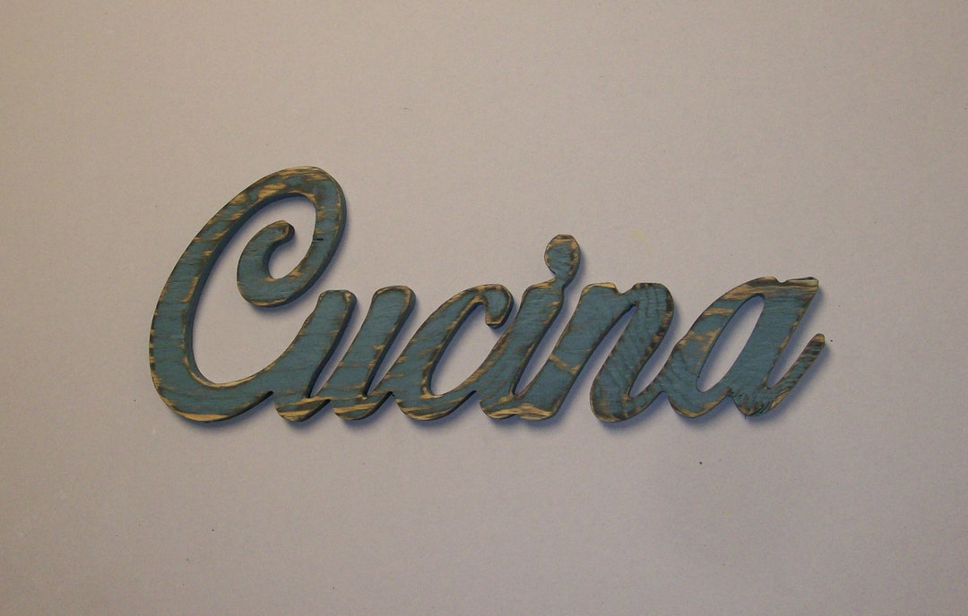 Cucina Sign Wood Kitchen Decor Shabby Distressed Wood - Etsy