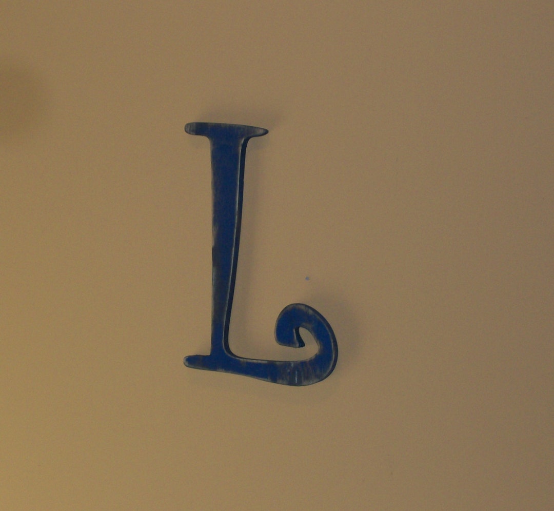 Nursery Letter L Wood 12 Inch Rustic Wall Decor Choice of Letter and ...