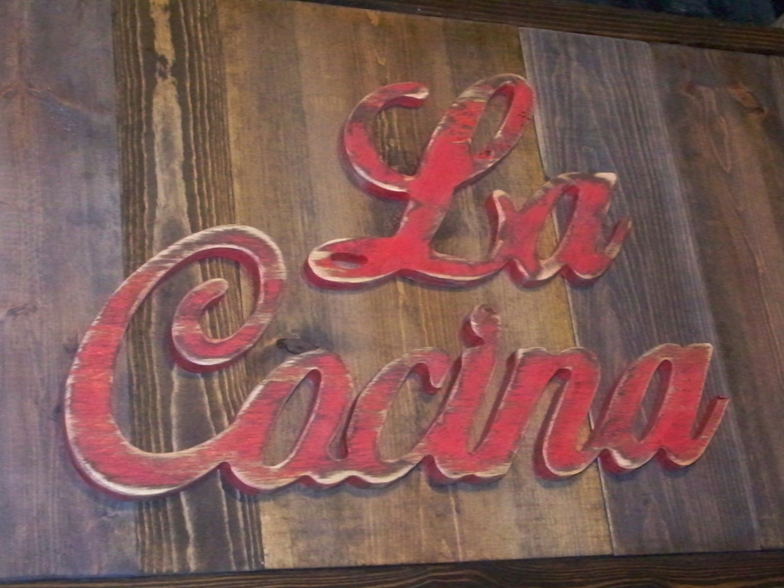 La Cocina Sign Wooden Kitchen Decor Shabby Distressed Wood - Etsy