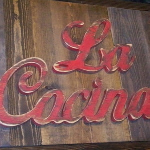 La Cocina Sign Wooden Kitchen Decor Shabby Distressed Wood - Etsy