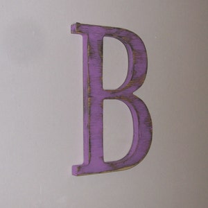 Wood Letter Wall Hanging Monogram Initial B 12-inch Distressed Letter ...
