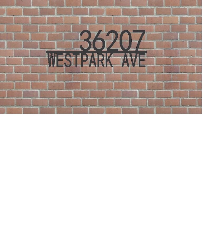 Custom Metal Address Sign Modern Home or Business | Etsy