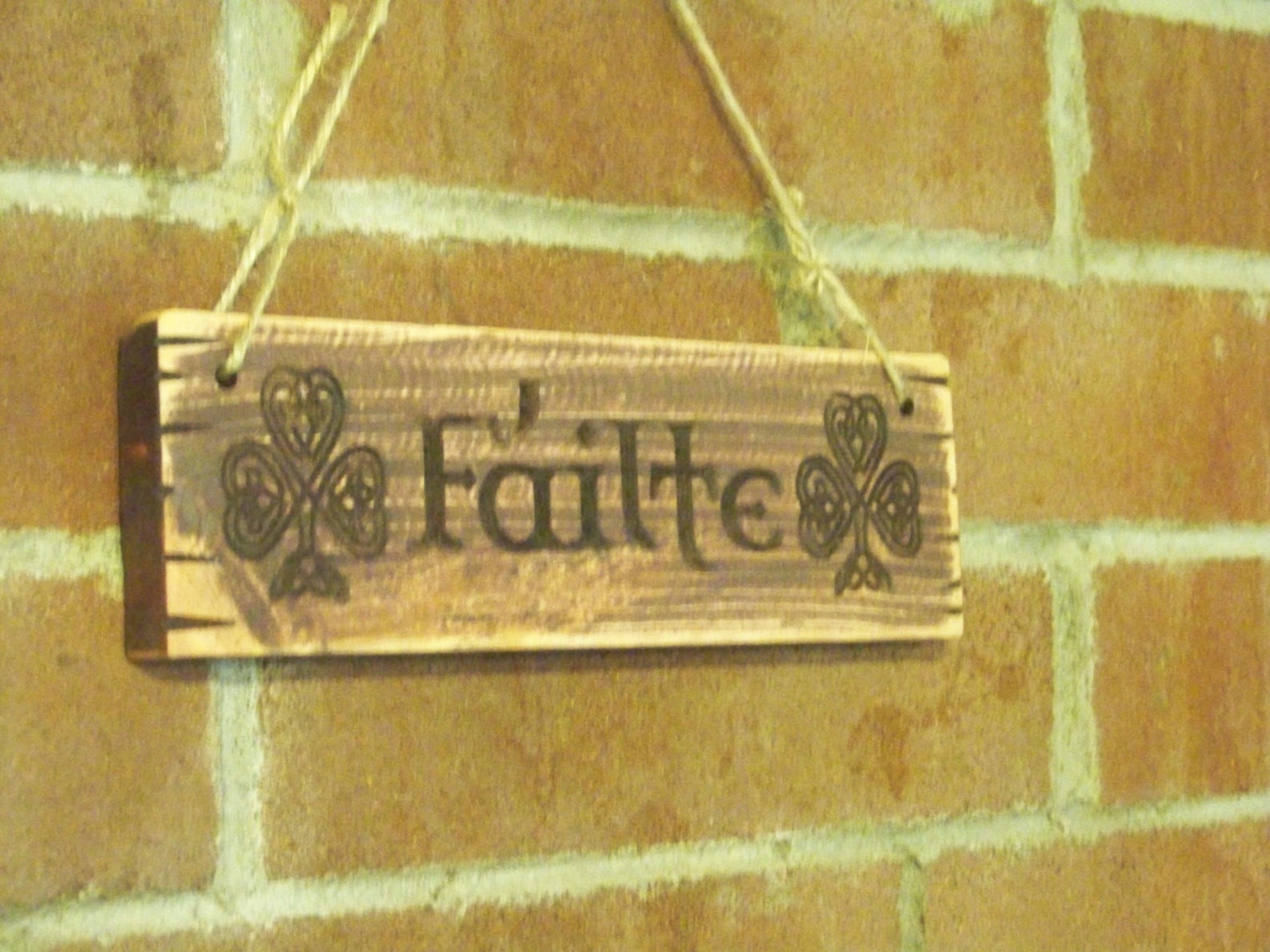 Carved Failte Sign Free Shipping Gaelic Celtic Distressed | Etsy