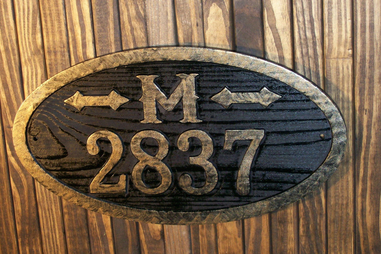 Monogram Address Sign Antique Brass Finished Large Oval Custom - Etsy