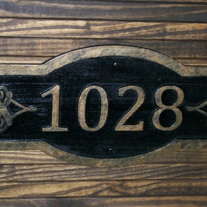 Custom Carved Address Sign Large Antique Brass-finished - Etsy