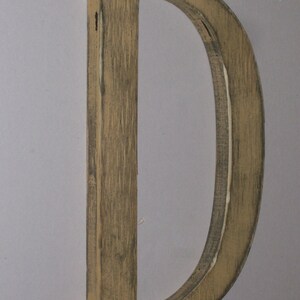 Initial Distressed Wood Letter D 12-inch Initial Choice of Letter and ...