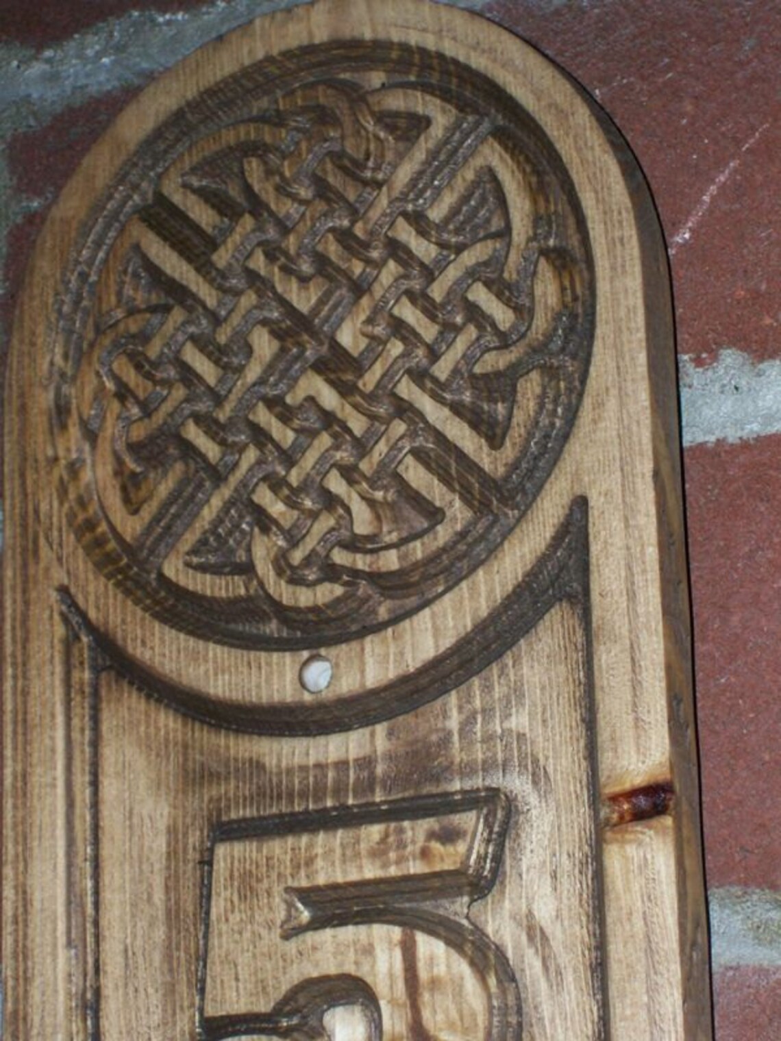 Custom Address Sign Celtic Knot Carved Plaque - Etsy
