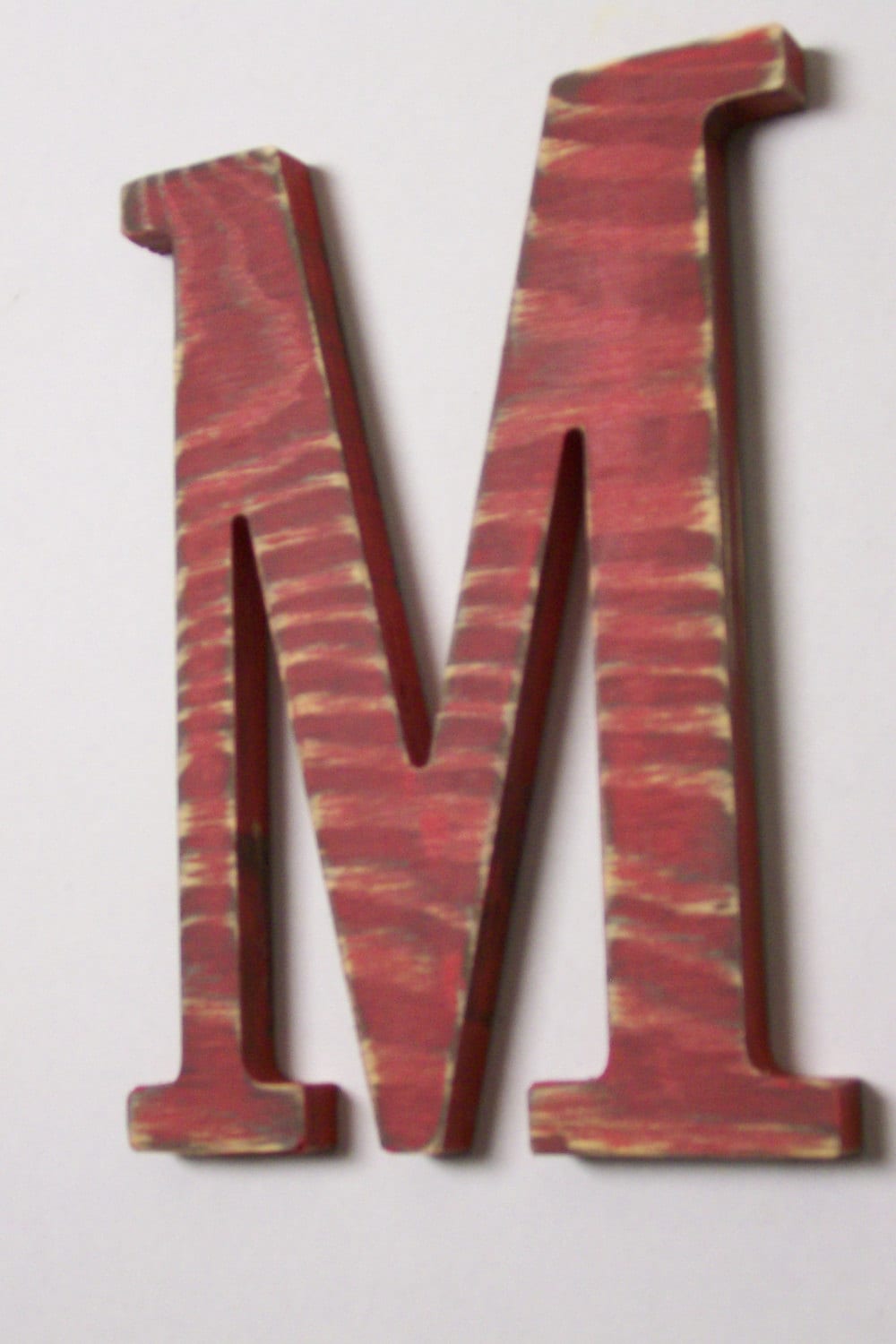 Wood Wall Letter 12-inch Distressed Initial Letter M Any | Etsy