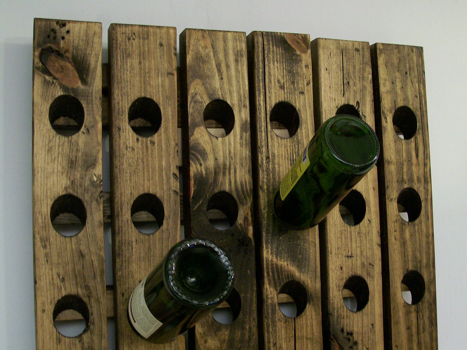 Wood Wine Riddling Rack Reclaimed Wall Hanging Rustic French | Etsy