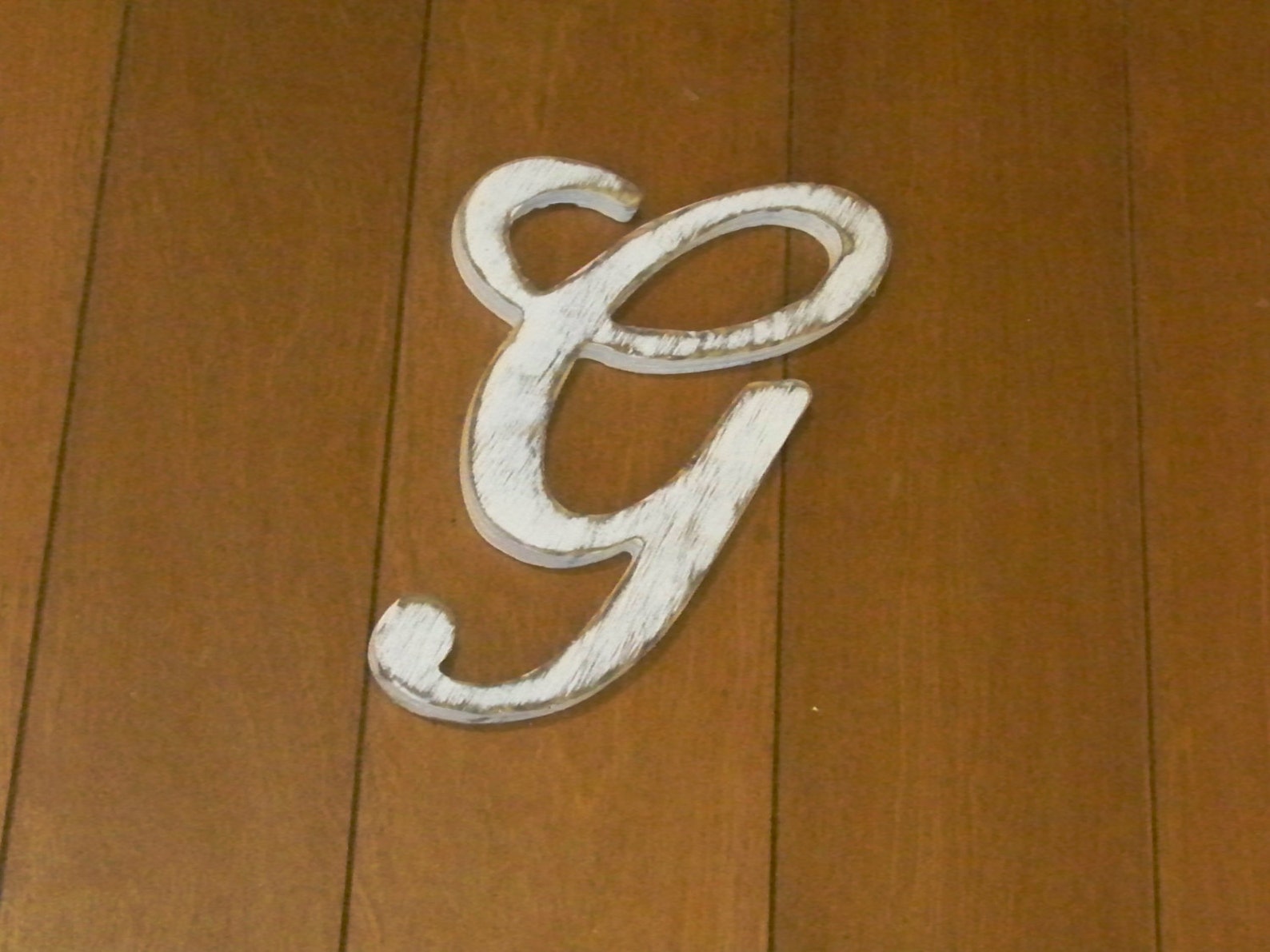 Wood Letter G Script Distressed 12 Inch Rustic Wall Decor | Etsy