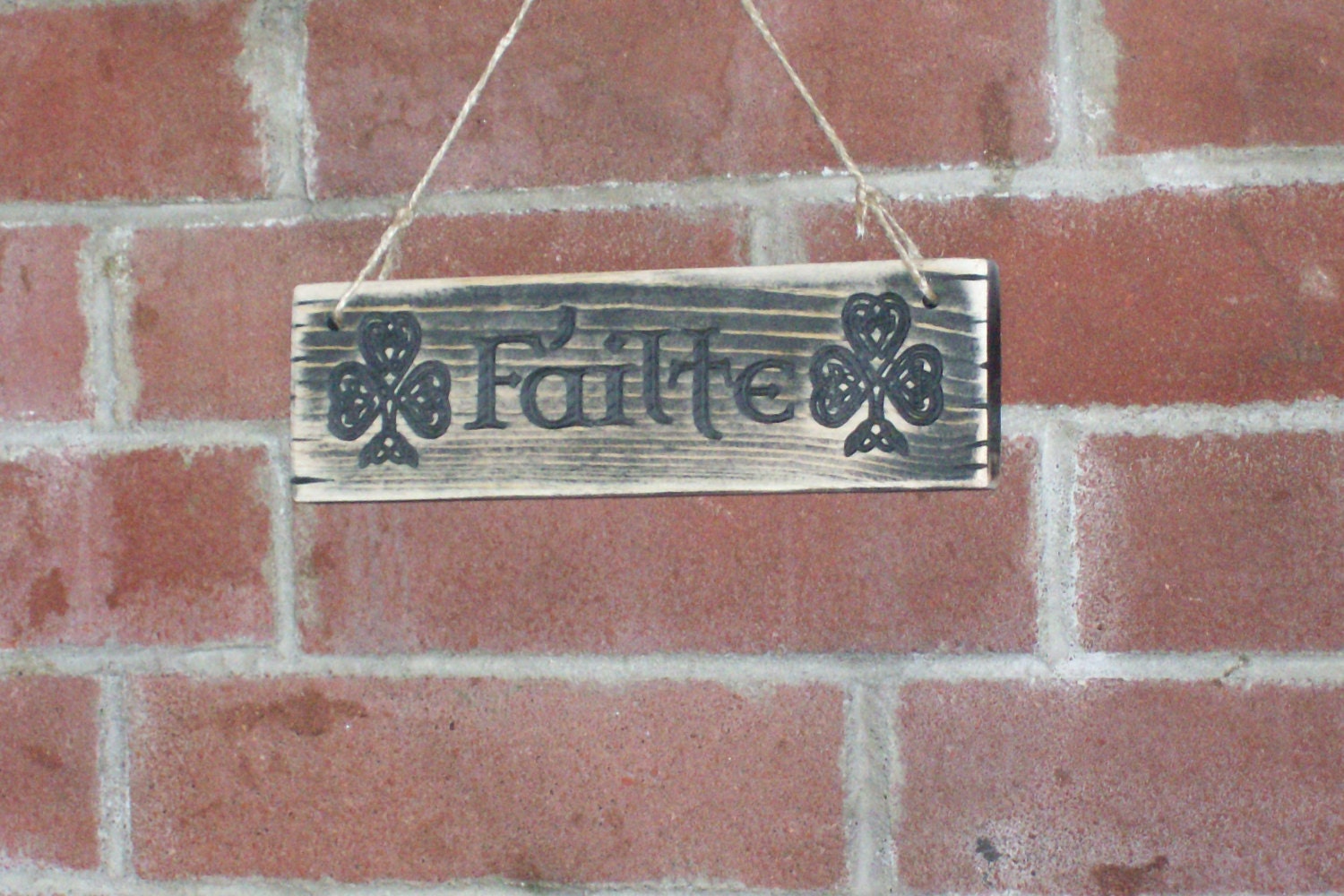 Failte Sign Free Shipping Carved Gaelic Distressed Wood | Etsy
