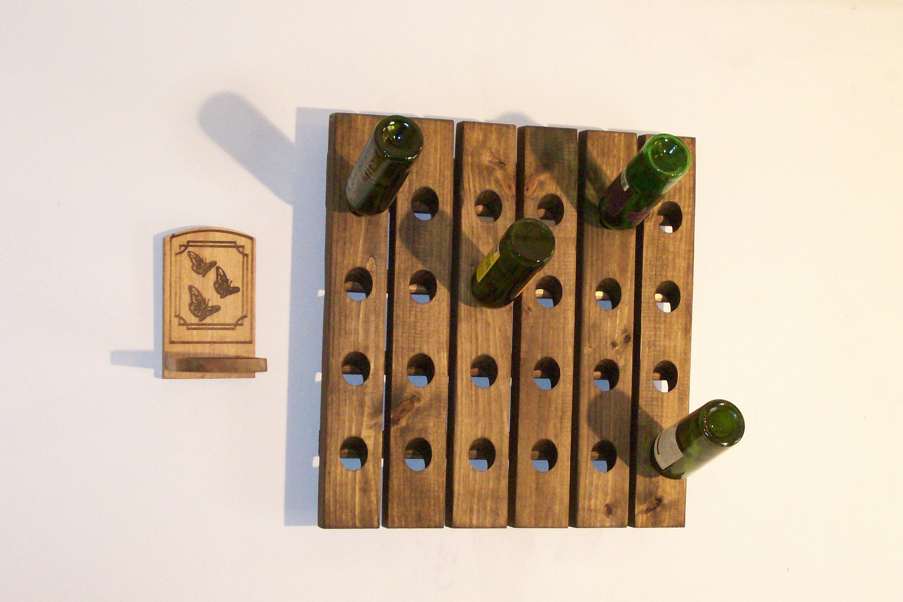 Wood Wine Rack Wall Hanging 24-Bottle | Etsy