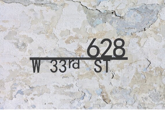 Custom Metal Address Sign Modern Home or Business | Etsy