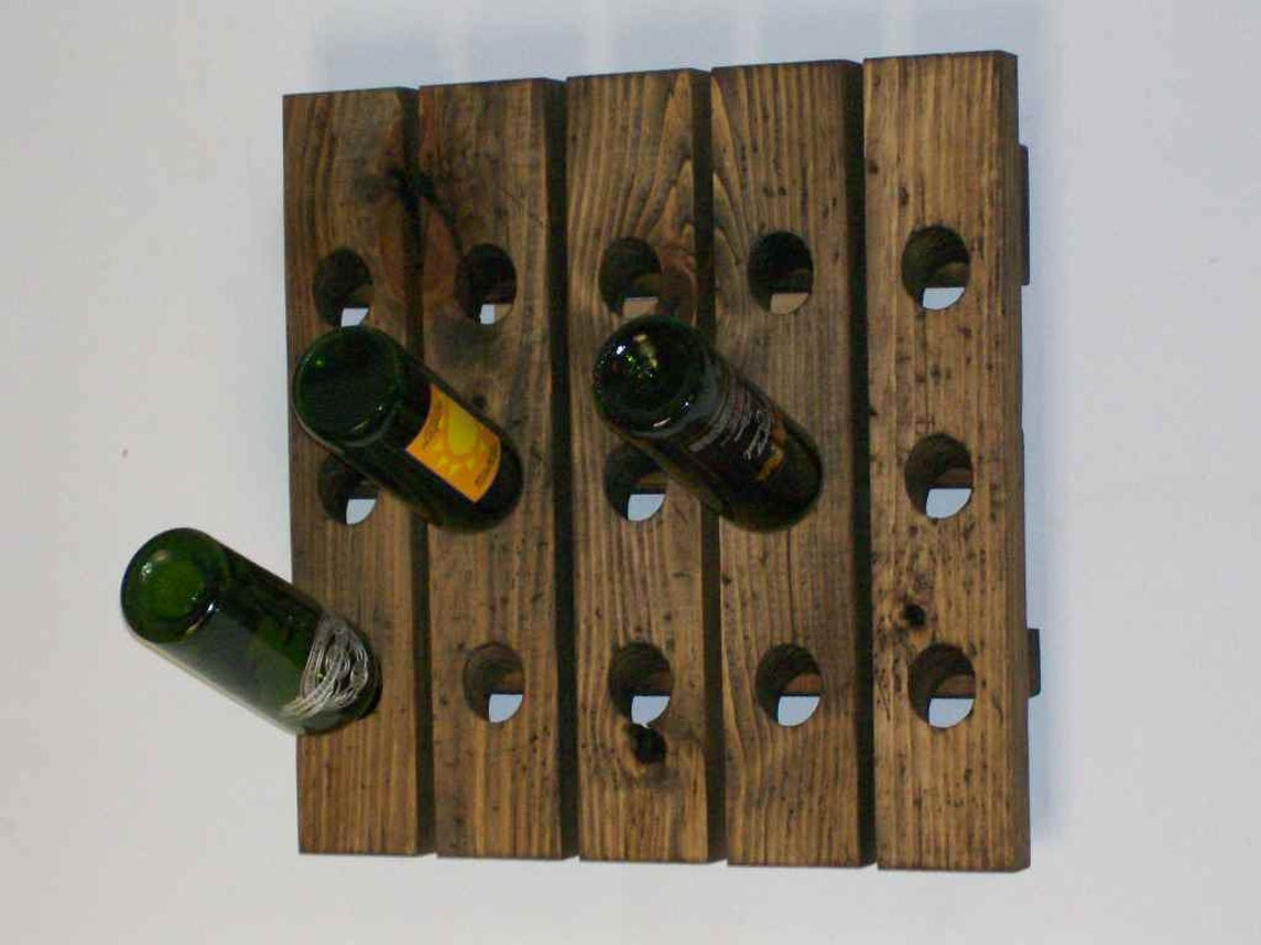 Rustic Wood Wine Rack - Etsy