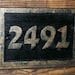 Address Sign Custom Carved Brass Finished Wood Hand Painted Plaque - Etsy