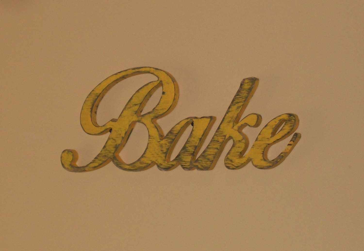 Bake Sign Distressed Wood Kitchen Decor - Etsy