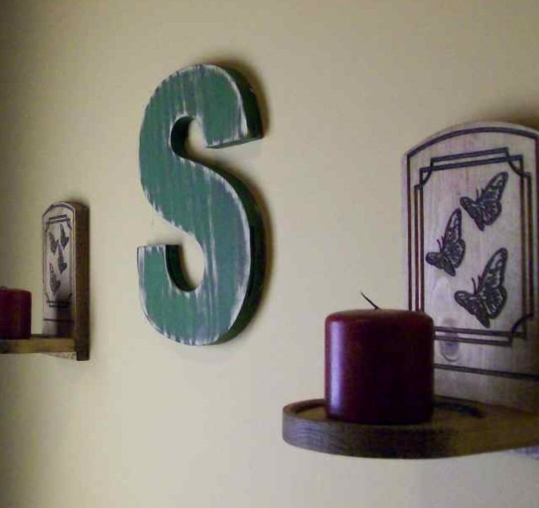 Wood Wall Letter Distressed Any Letter Many Colors 12 Inch - Etsy