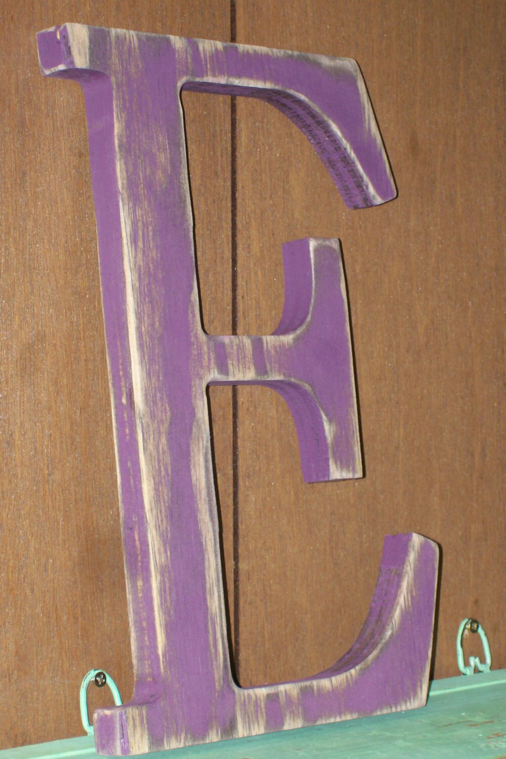 Wood Letter E 12-inch Distressed Choice of Letter and Color | Etsy
